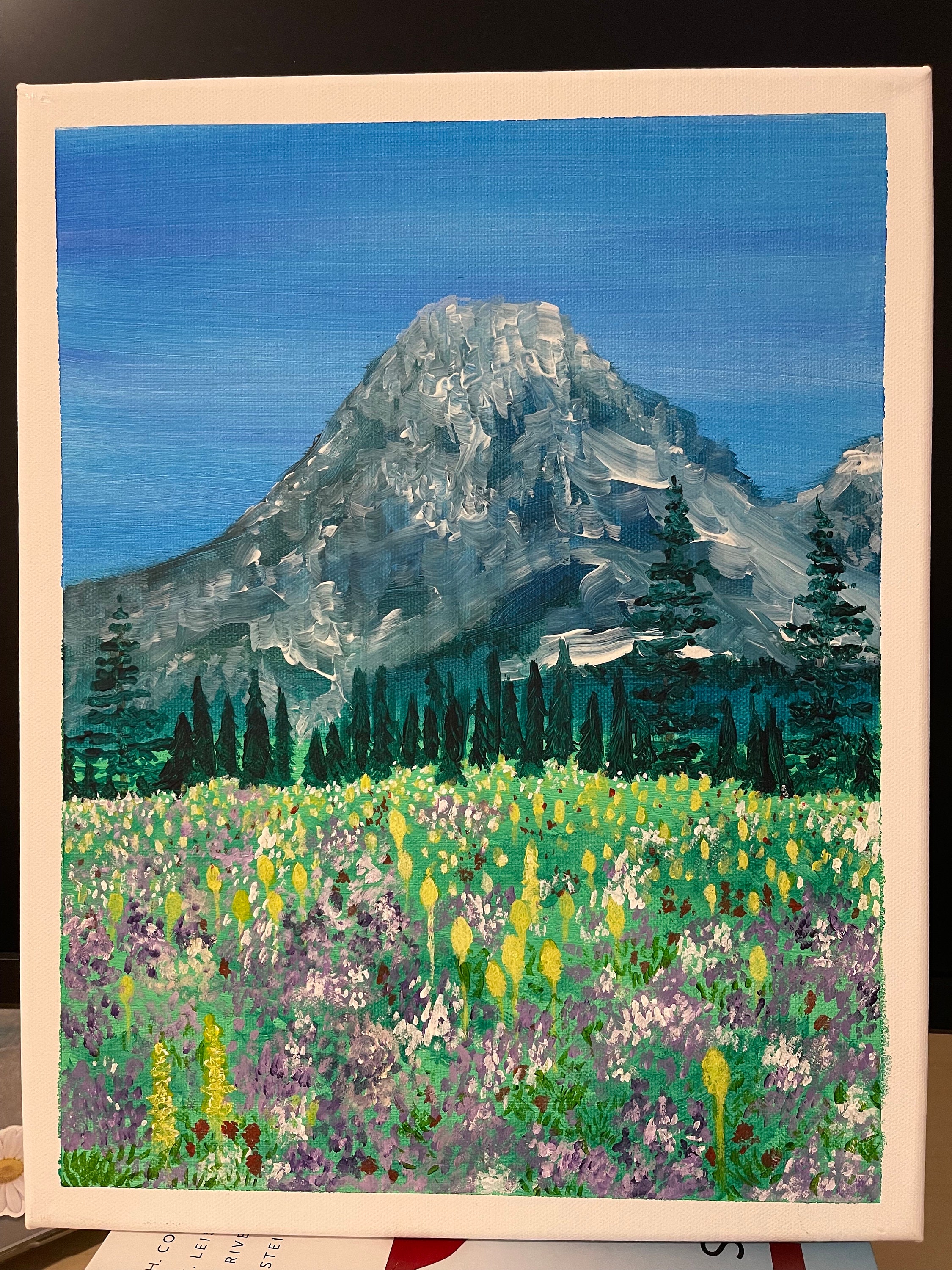 Acrylic Painting, Wall Art, Forest Scene Painting, Mt. Painting - Etsy