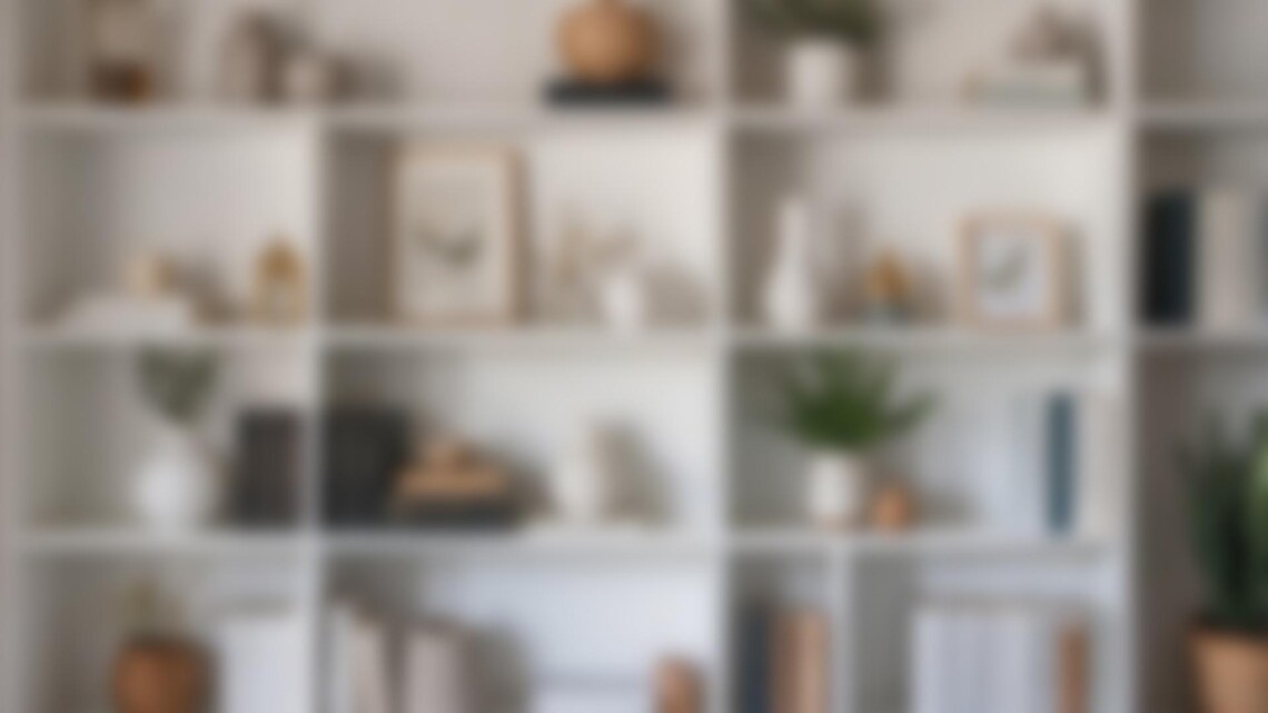 Professional Modern Home Office Bookcase Background for Teams Meetings ...