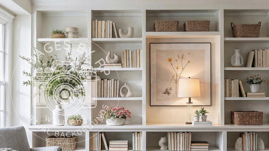 Spring Home Office Background for Zoom Meetings, Virtual Backdrop ...
