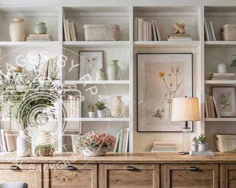Spring Home Office Background for Zoom Meetings, Virtual Backdrop ...