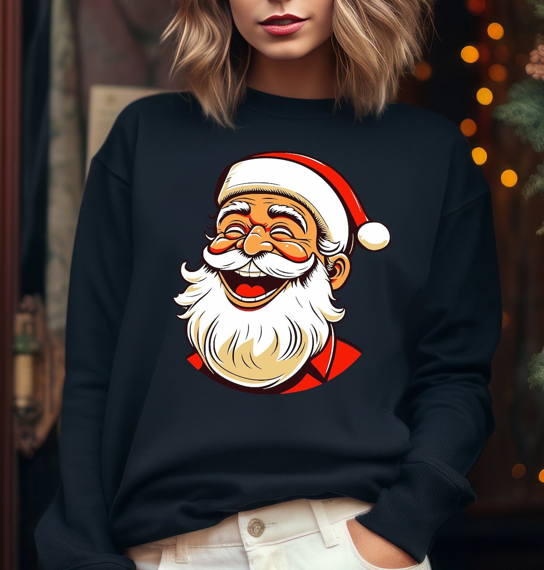 Christmas Sweatshirt Jolly Santa Claus for Women and Men - Etsy