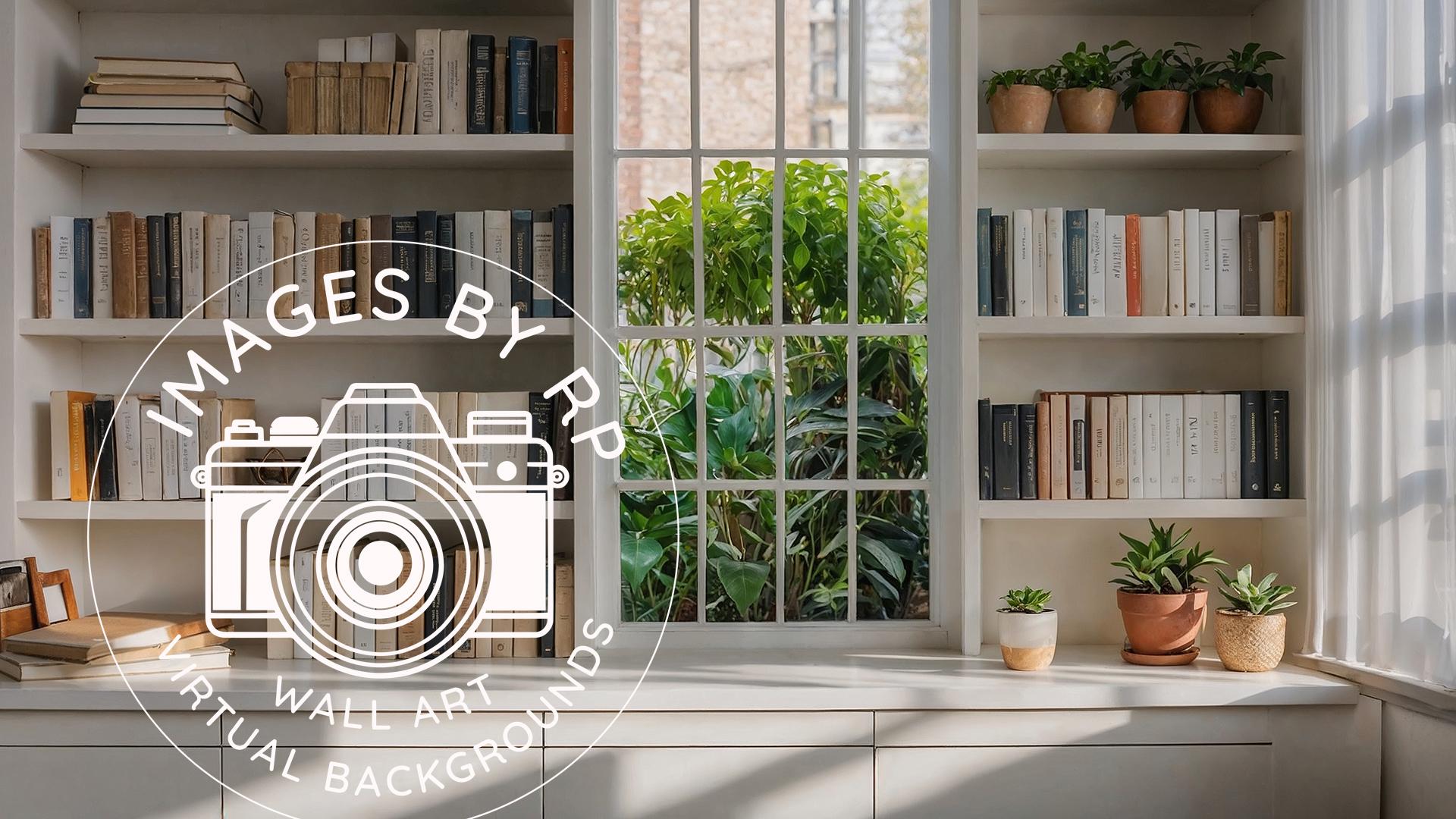 Modern Shelving Office Zoom Background, Great for Videoconference ...