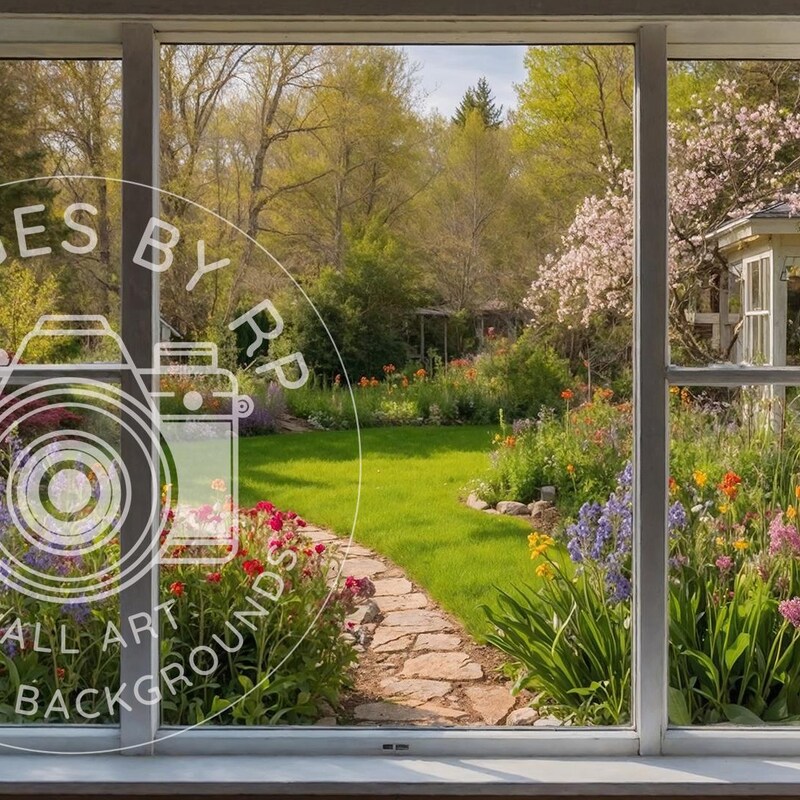 Spring Window Teams Background - Etsy