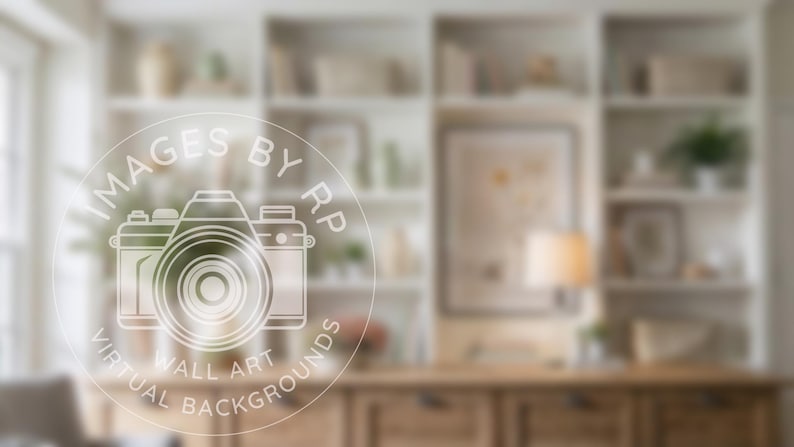 Spring Home Office Background for Zoom Meetings, Virtual Backdrop ...