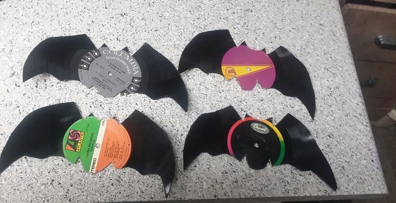 Vinyl Bat Record Recycled Record Art - Etsy