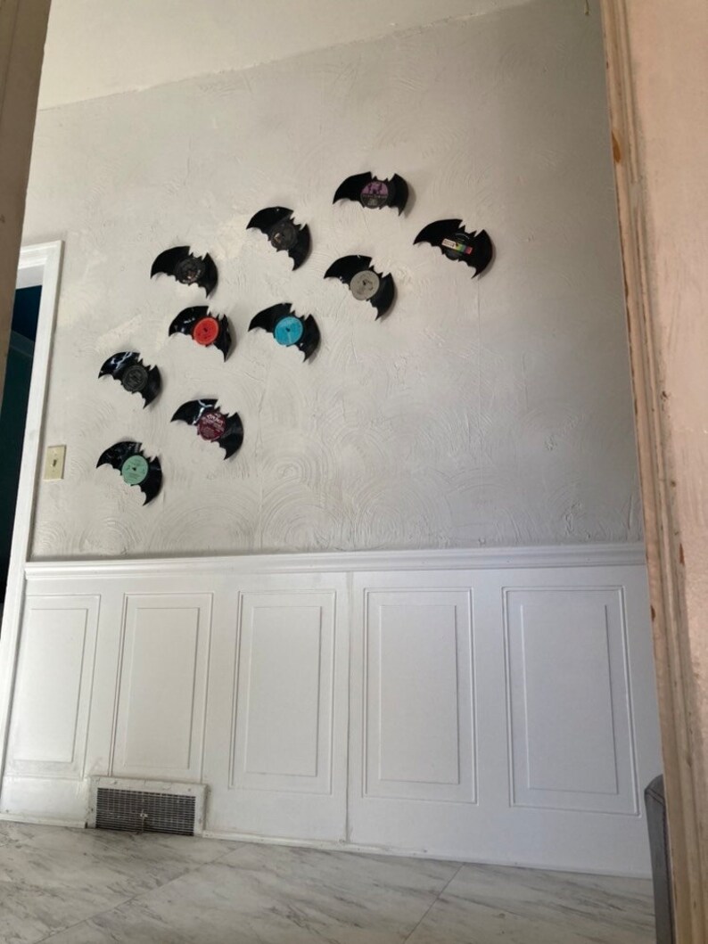 Vinyl Bat Record Recycled Record Art - Etsy