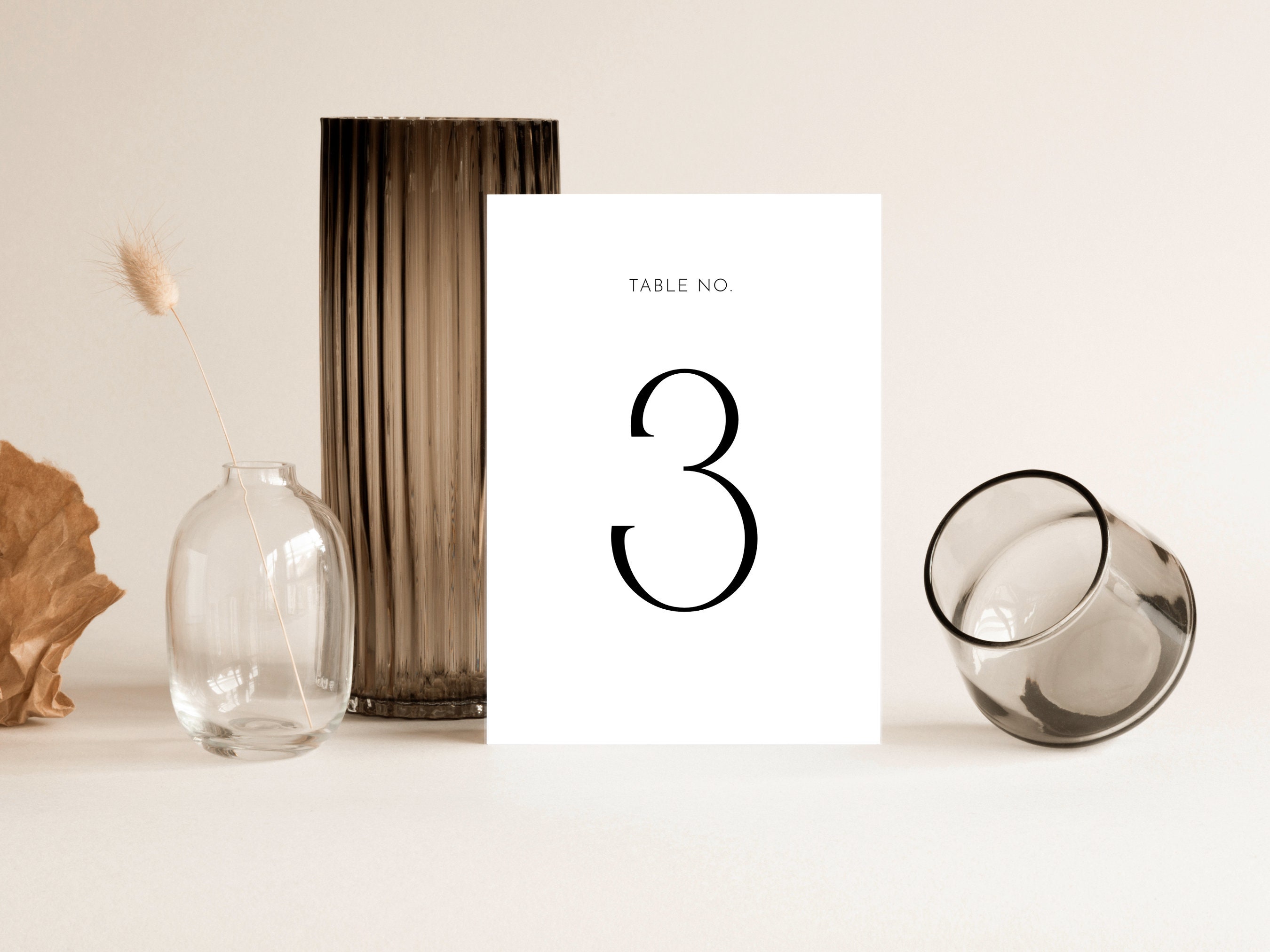 Minimalist Table Numbers 4x6 and 5x7 Printable Wedding Table Number ...
