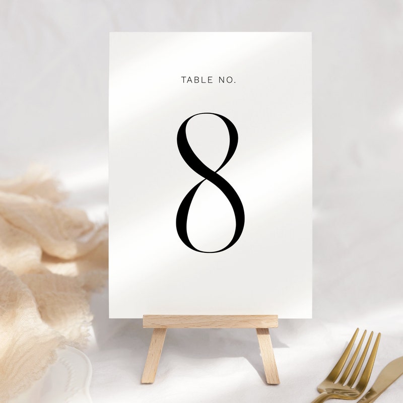 Modern Table Number - Etsy