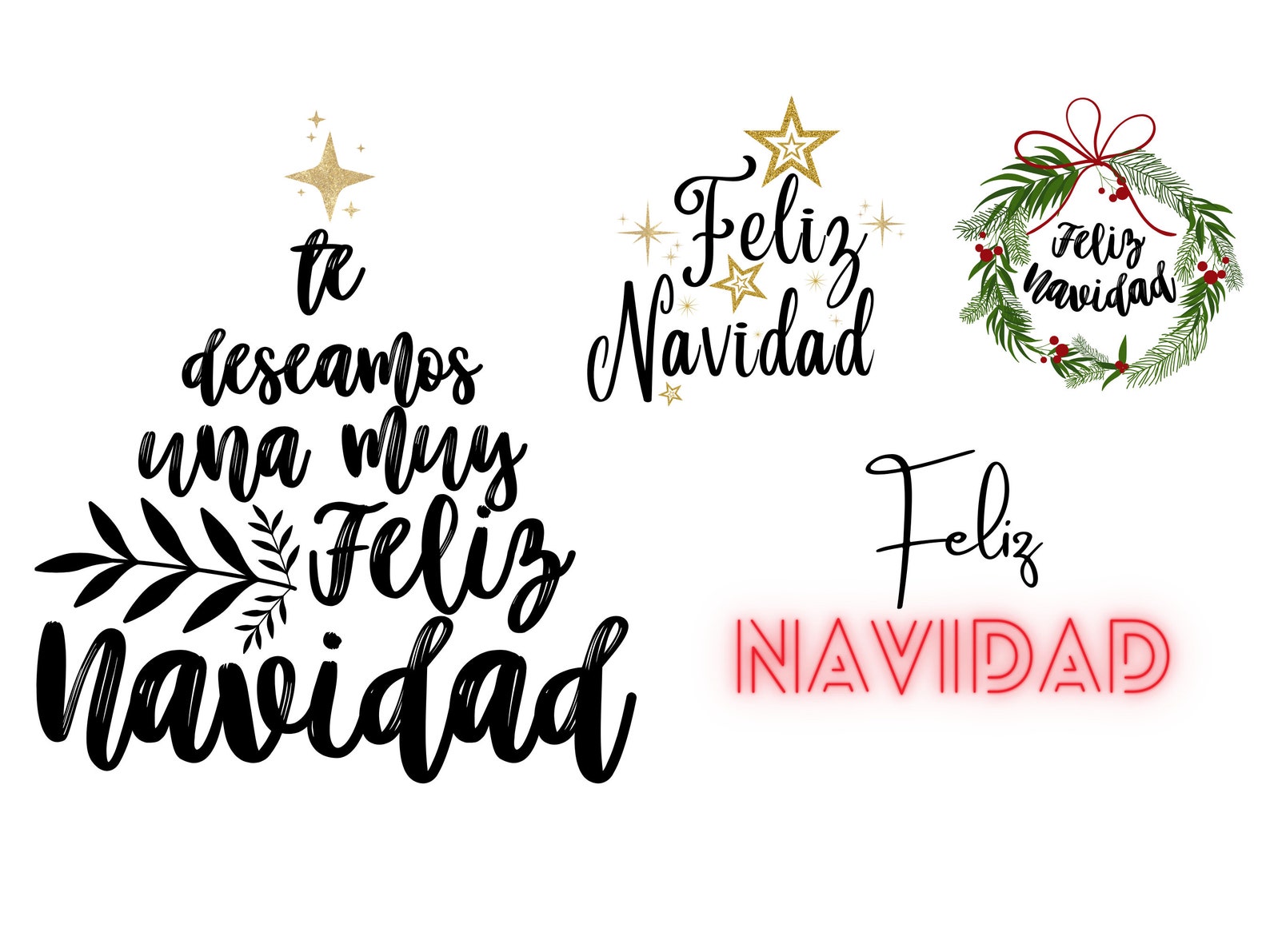 Feliz Navidad Svg Bundle, Spanish Christmas Svg, Christmas Svg Bundle ...