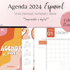 Spanish 2024 Printable Agenda: Daily & Weekly Planner (PDF) - Etsy