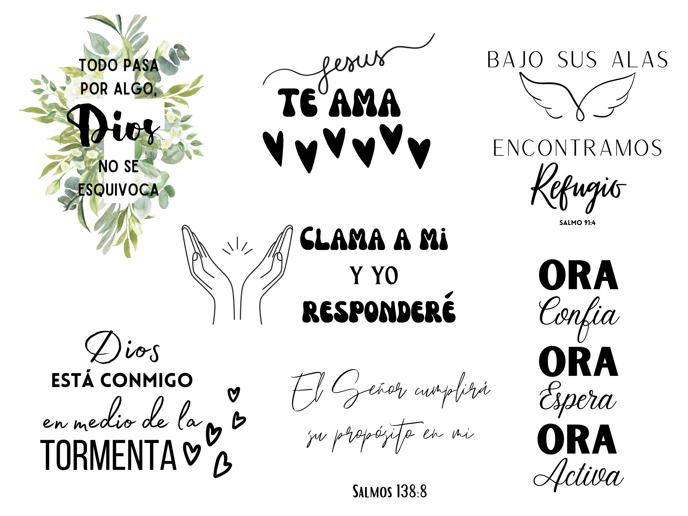 Religious Spanish SVG Bundle: Bible Verse Christian Designs (+50 Files ...