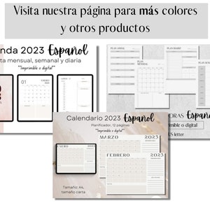 Minimalist Agenda, Agenda 2023 En Español, Planificador Diario ...