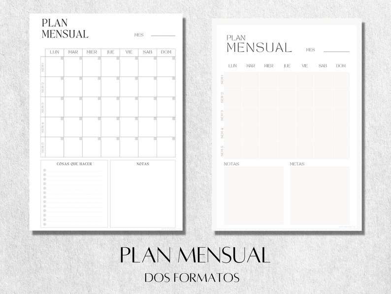 Spanish Undated Planner Bundle: Daily, Weekly, Monthly, Annual (digital ...