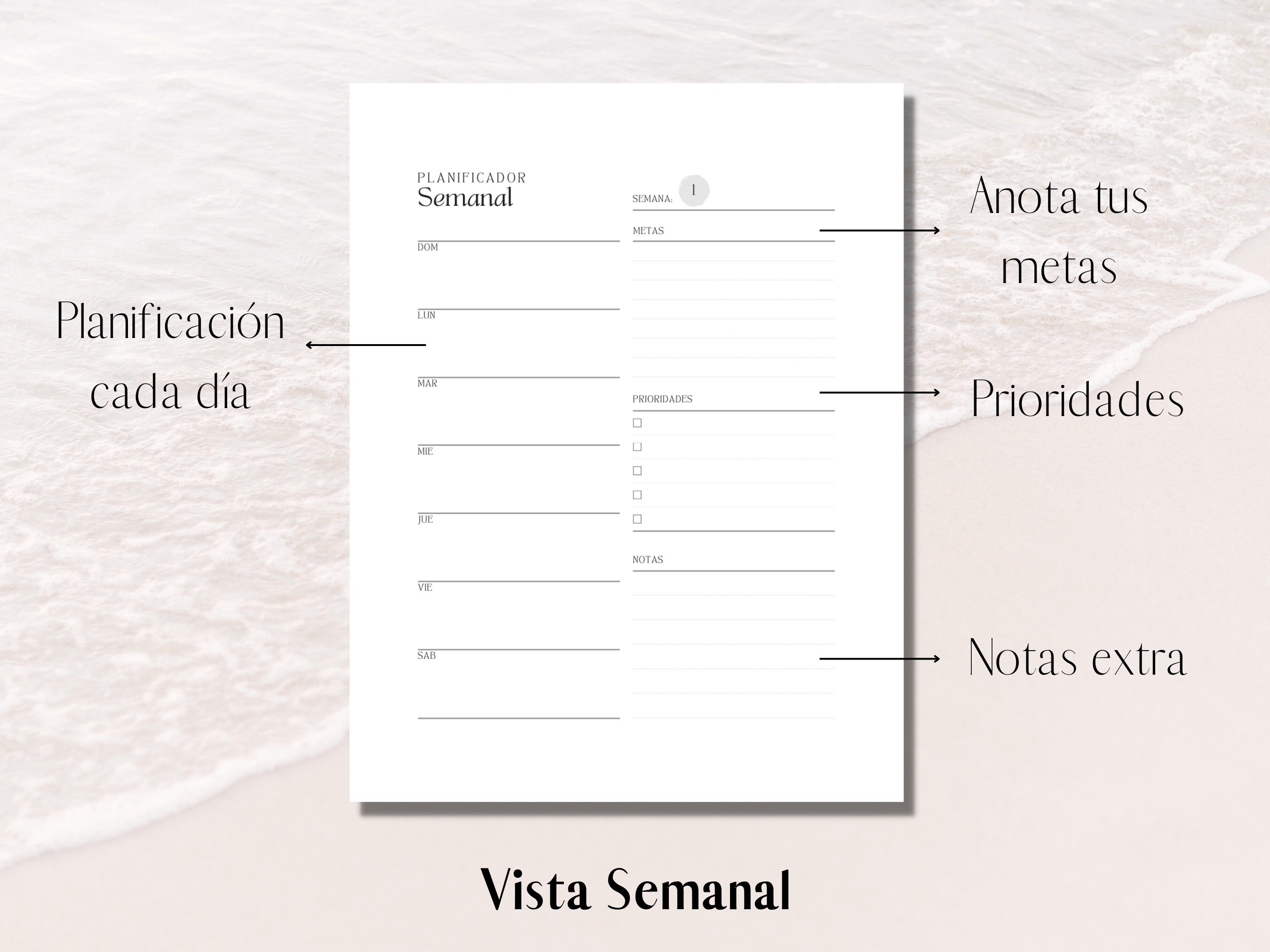 Minimalist Agenda, Agenda 2023 En Español, Planificador Diario ...