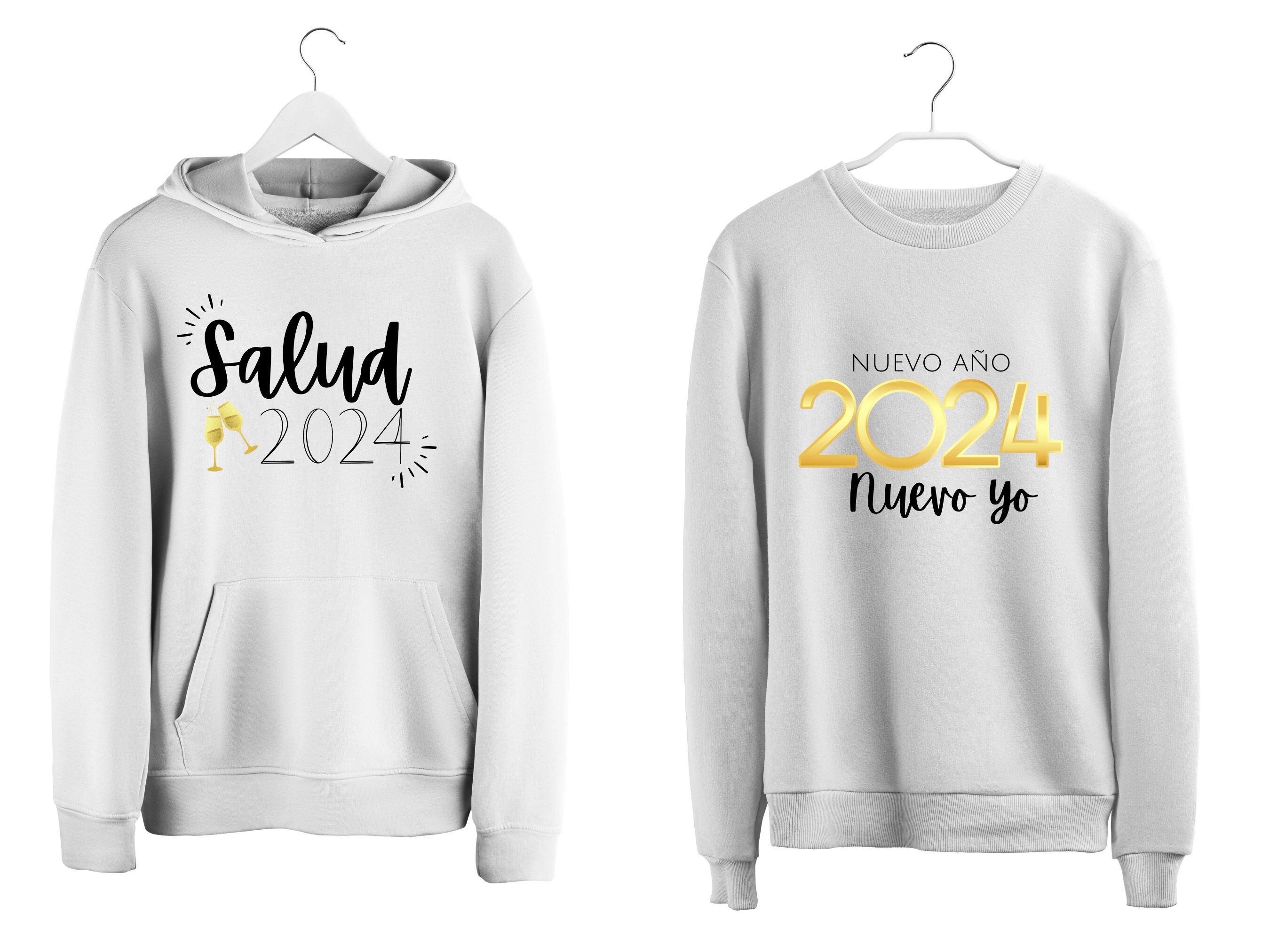 Feliz Año Nuevo 2024 SVG Bundle, Elegant New Year Sign, Spanish New ...