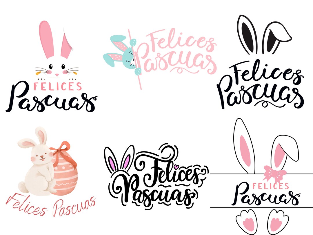 Felices Pascuas SVG Bundle: Spanish Easter Designs (digital Download ...