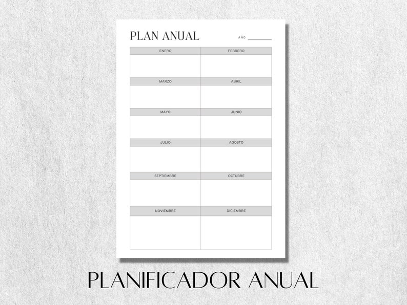 Spanish Undated Planner Bundle: Daily, Weekly, Monthly, Annual (digital ...