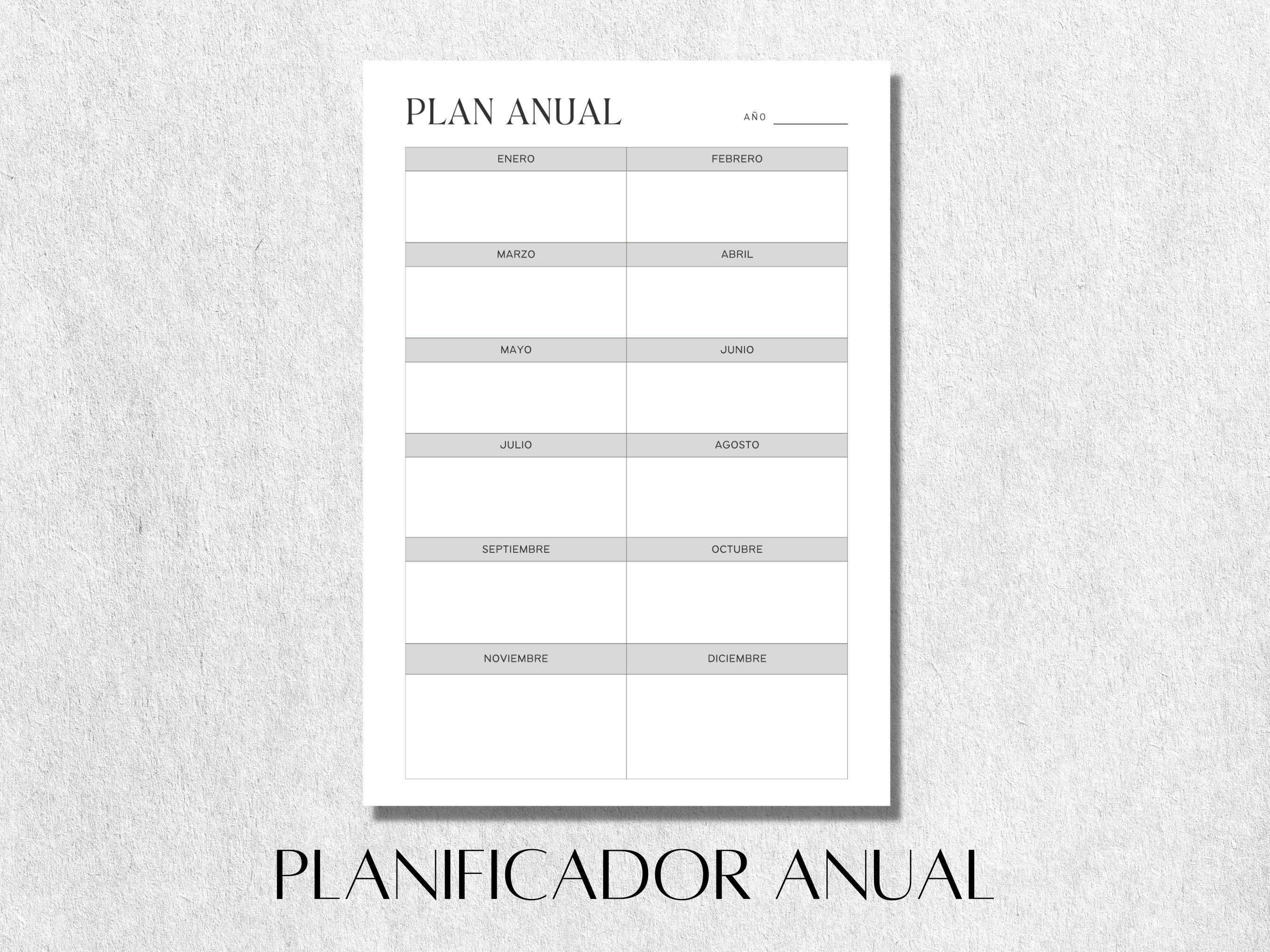 Spanish Undated Planner Bundle: Daily, Weekly, Monthly, Annual (digital ...
