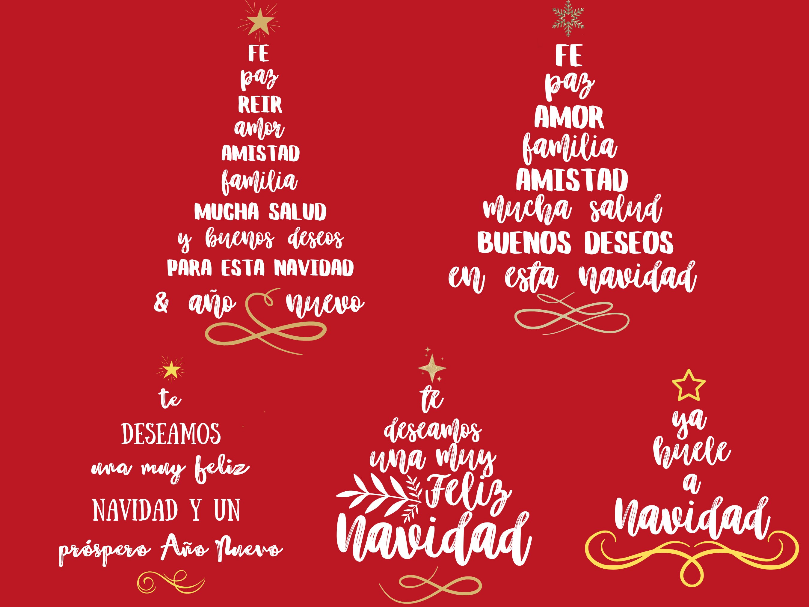 Feliz Navidad SVG Bundle: Spanish Christmas Clipart (digital Download ...