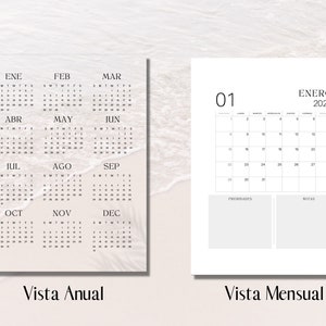 Minimalist Agenda, Agenda 2023 En Español, Planificador Diario ...