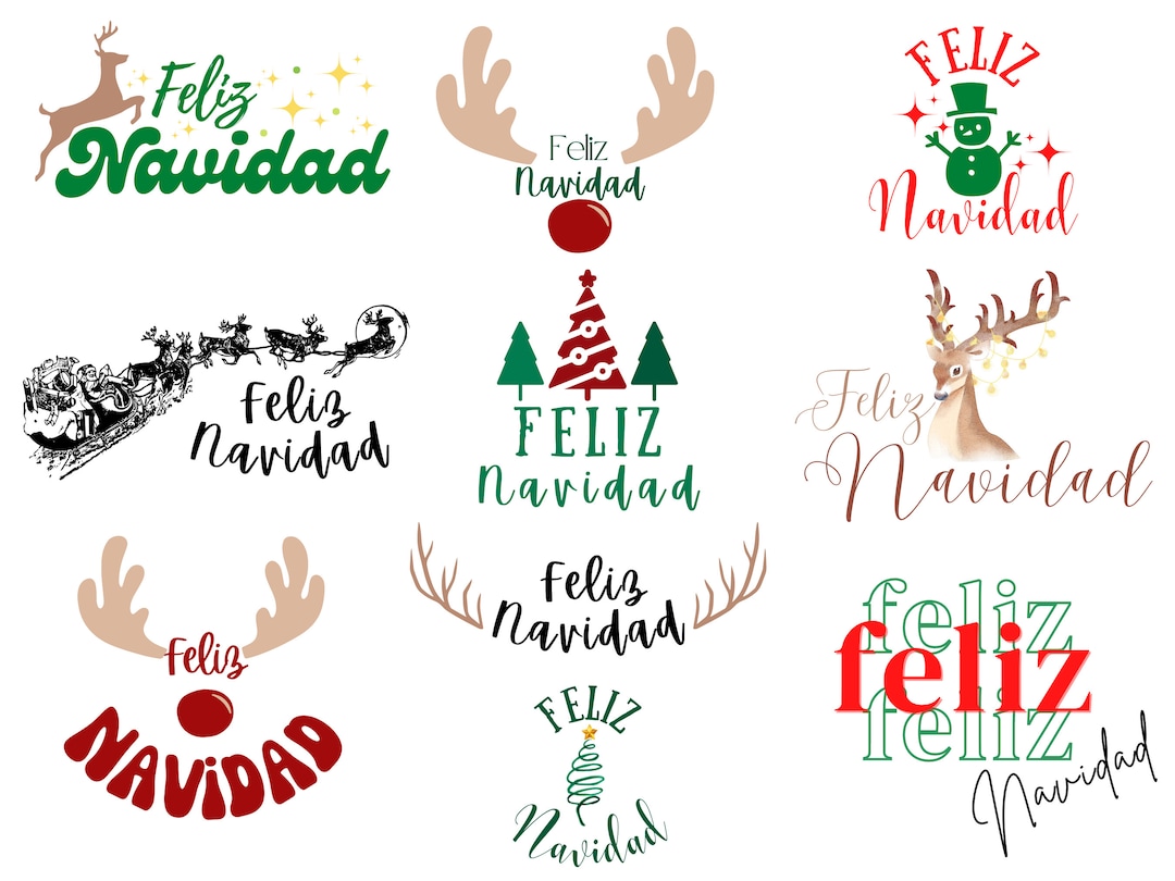 Feliz Navidad Svg Bundle, Spanish Christmas Svg, Christmas Svg Bundle ...