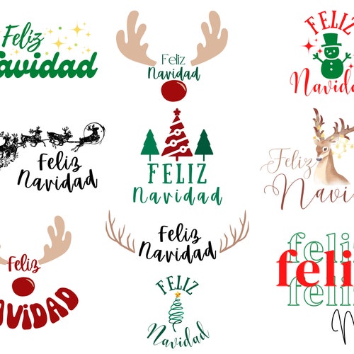 Feliz Navidad SVG Bundle Spanish Christmas Svg Christmas Svg - Etsy