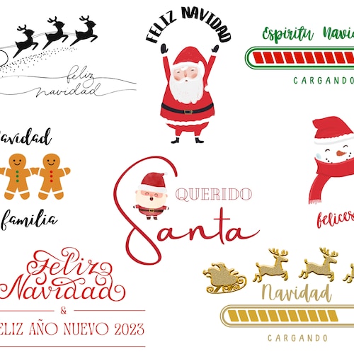 Feliz Navidad Svg Bundle Spanish Christmas Svg Christmas Svg - Etsy