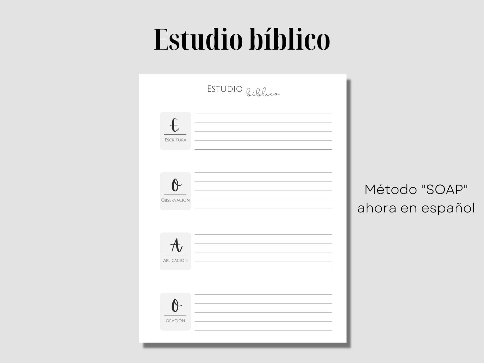 Spanish Prayer Journal: Daily Devotional & Bible Study (PDF) - Etsy