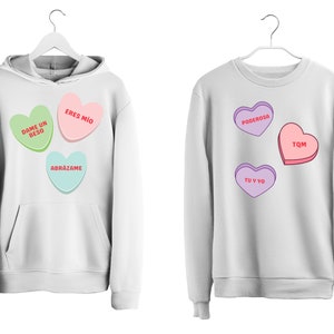 Spanish Conversation Hearts Svg, Candy Hearts Svg, Dia De Los ...