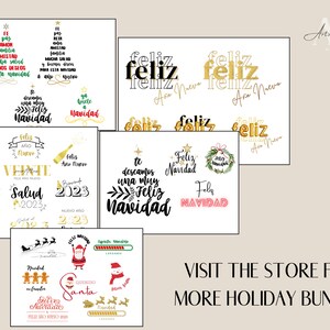 Feliz Navidad Svg Bundle Spanish Christmas Svg Christmas Svg - Etsy