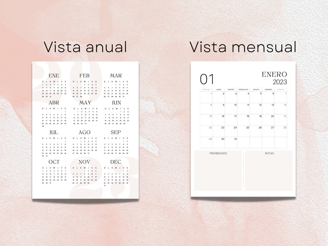 Agenda 2023 En Español, Planificador Diario, Printable Planner 2023 ...