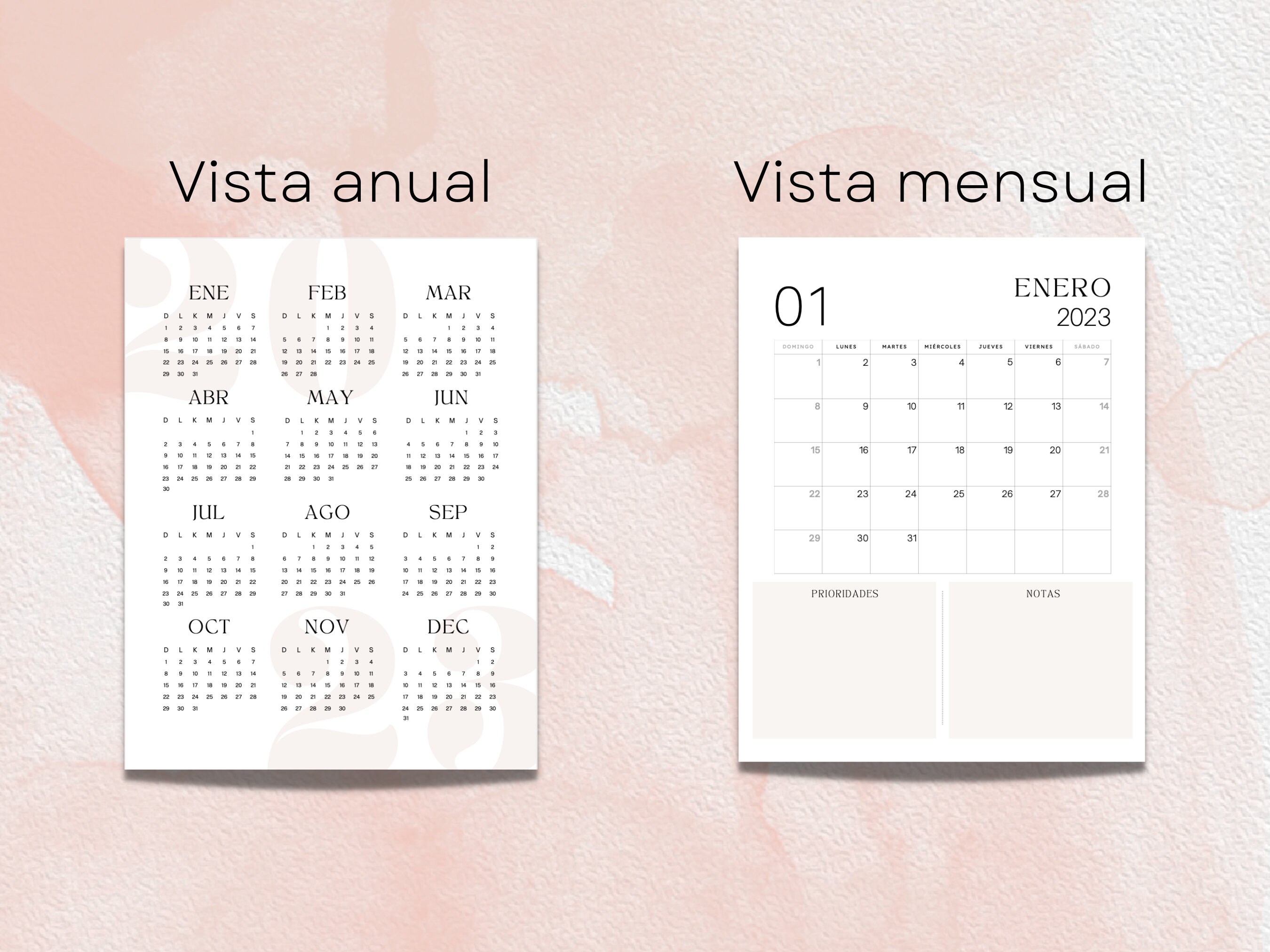 Agenda 2023 En Español, Planificador Diario, Printable Planner 2023 ...