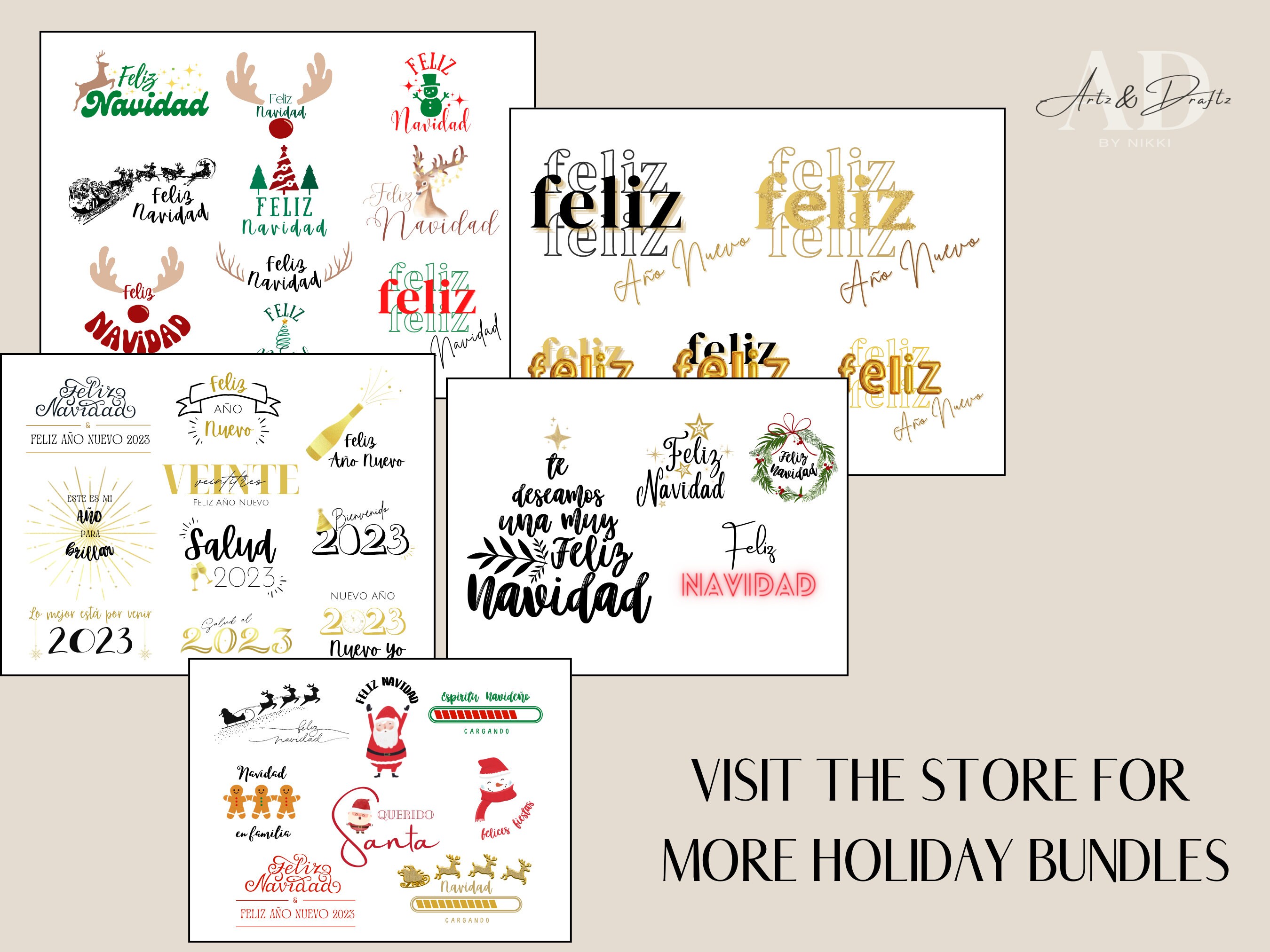 Feliz Cumpleaños SVG Bundle: Spanish Birthday Designs (digital Download ...