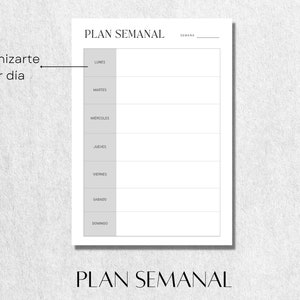 Spanish Undated Planner Bundle: Daily, Weekly, Monthly, Annual (digital ...
