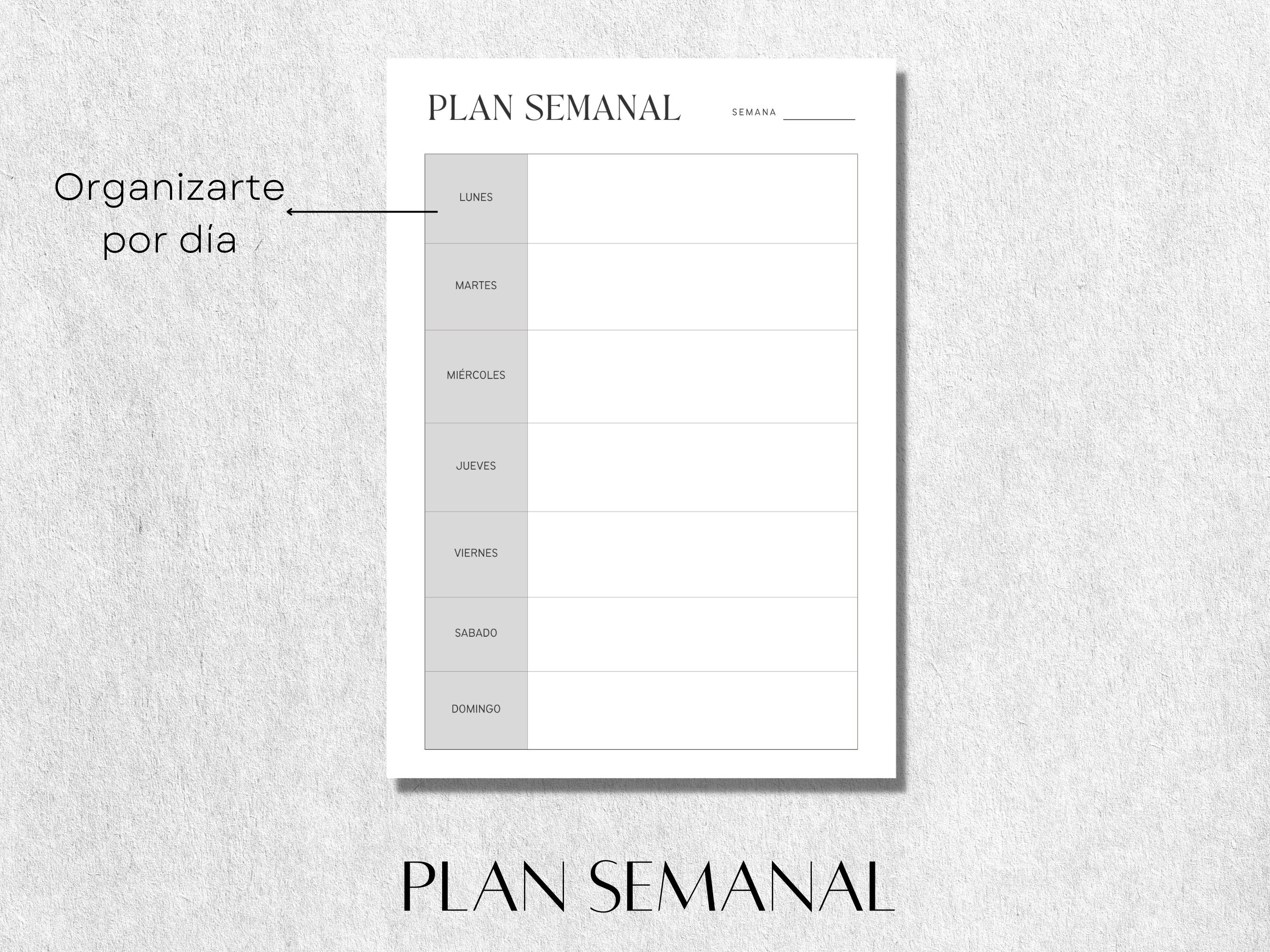 Spanish Undated Planner Bundle: Daily, Weekly, Monthly, Annual (digital ...