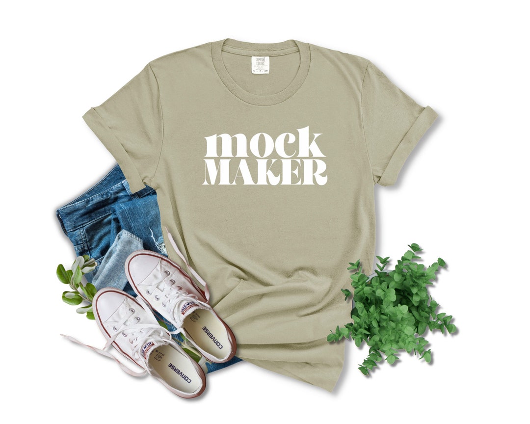 Sandstone Comfort Colors Mockup, Comfort Colors C1717 Sandstone Mockup ...