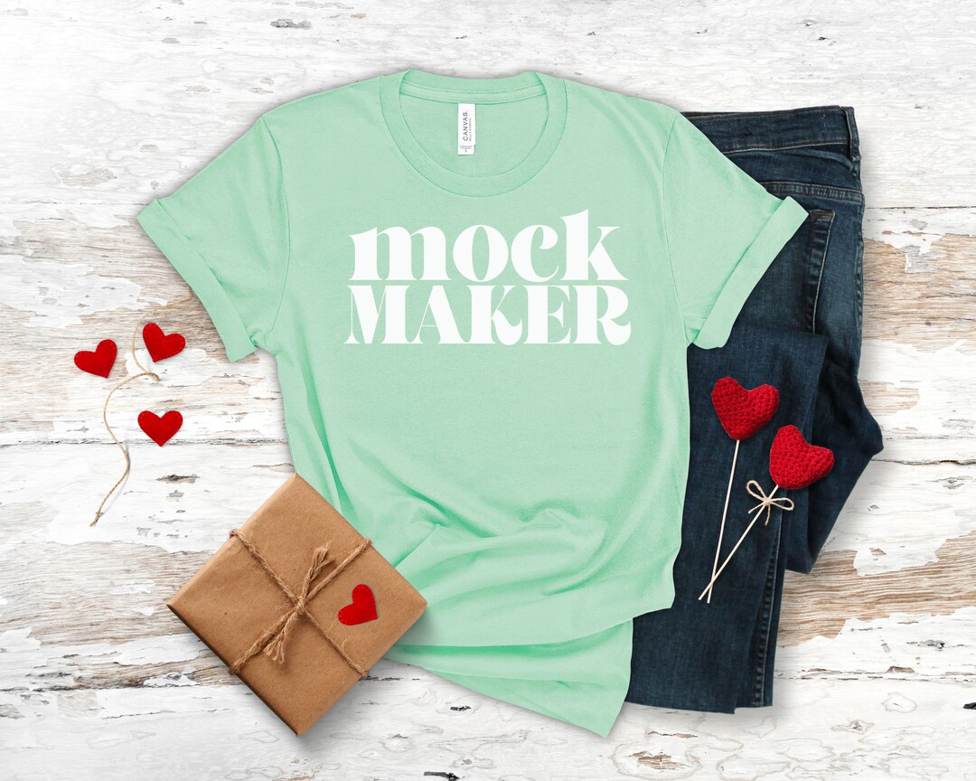 Bella Canvas Mint Mock Up, Valentines Day Tshirt Mockup, Bella Canvas ...