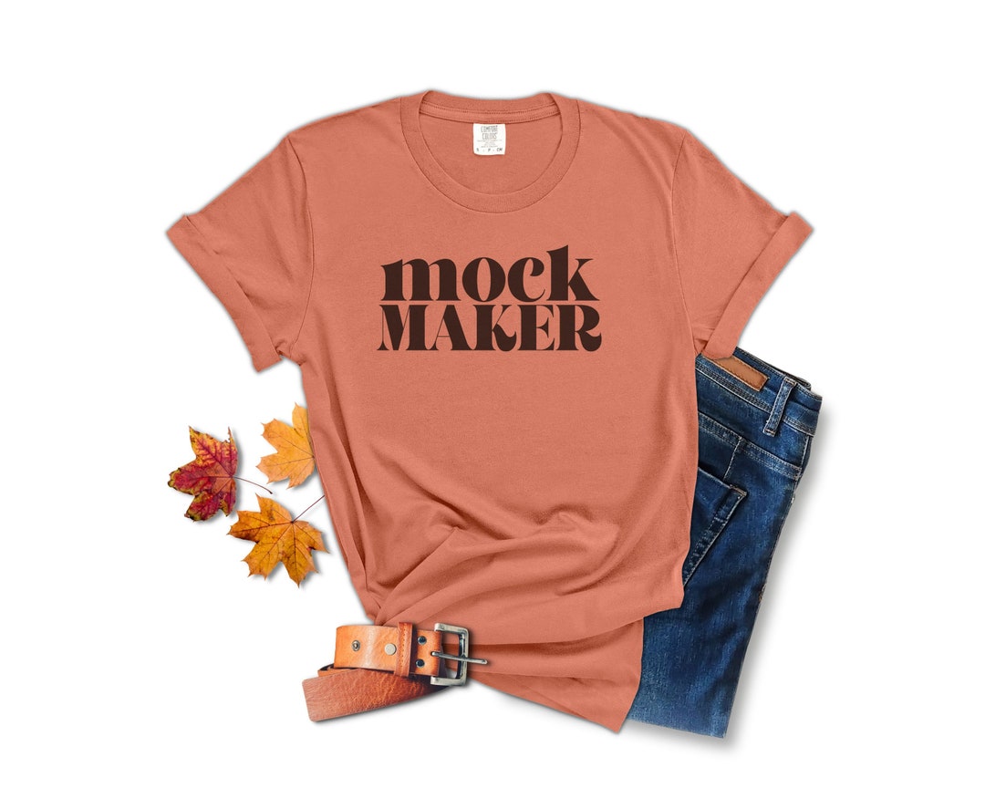 Comfort Colors 1717 Terracotta Shirt Mockup, Comfort Colors Terracotta ...