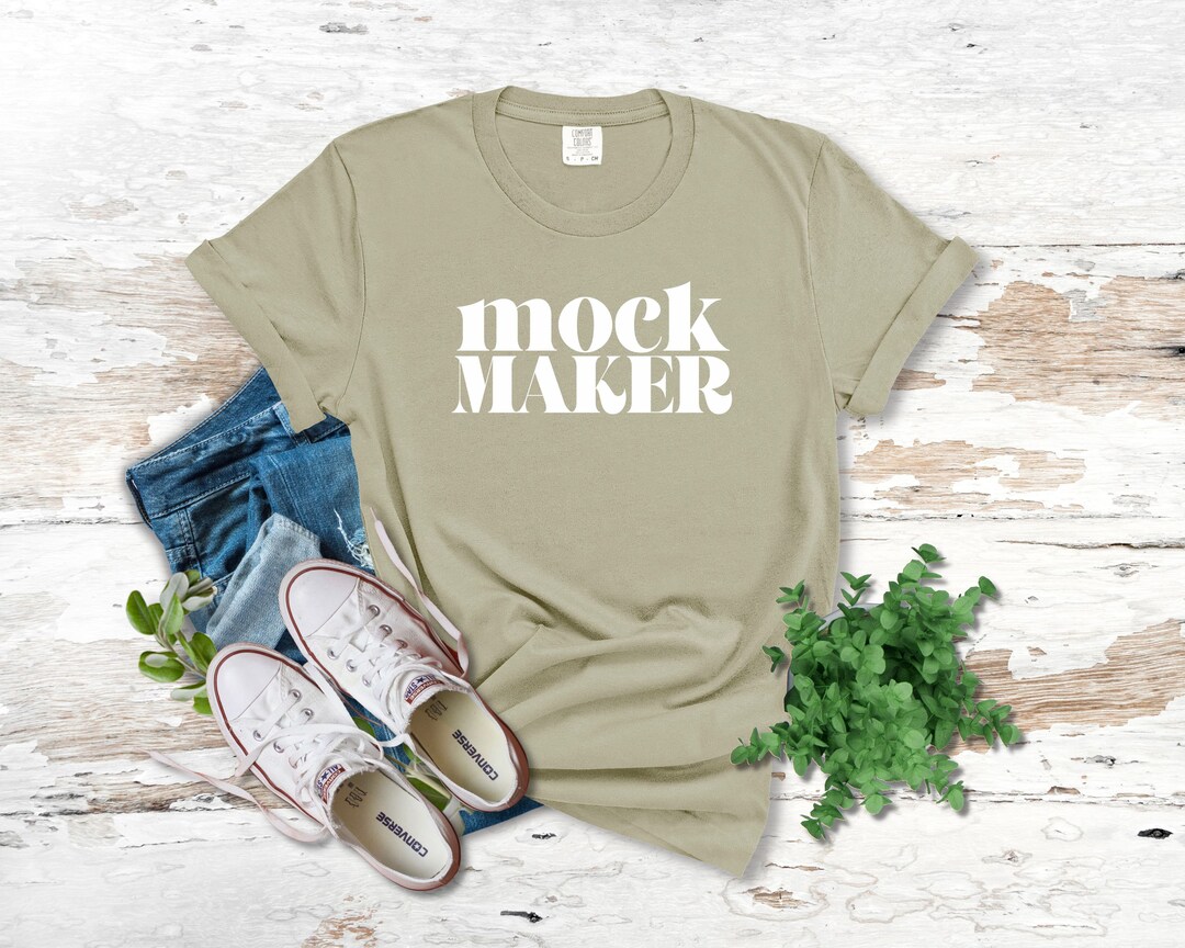 Sandstone Comfort Colors Mockup, Comfort Colors C1717 Sandstone Mockup ...