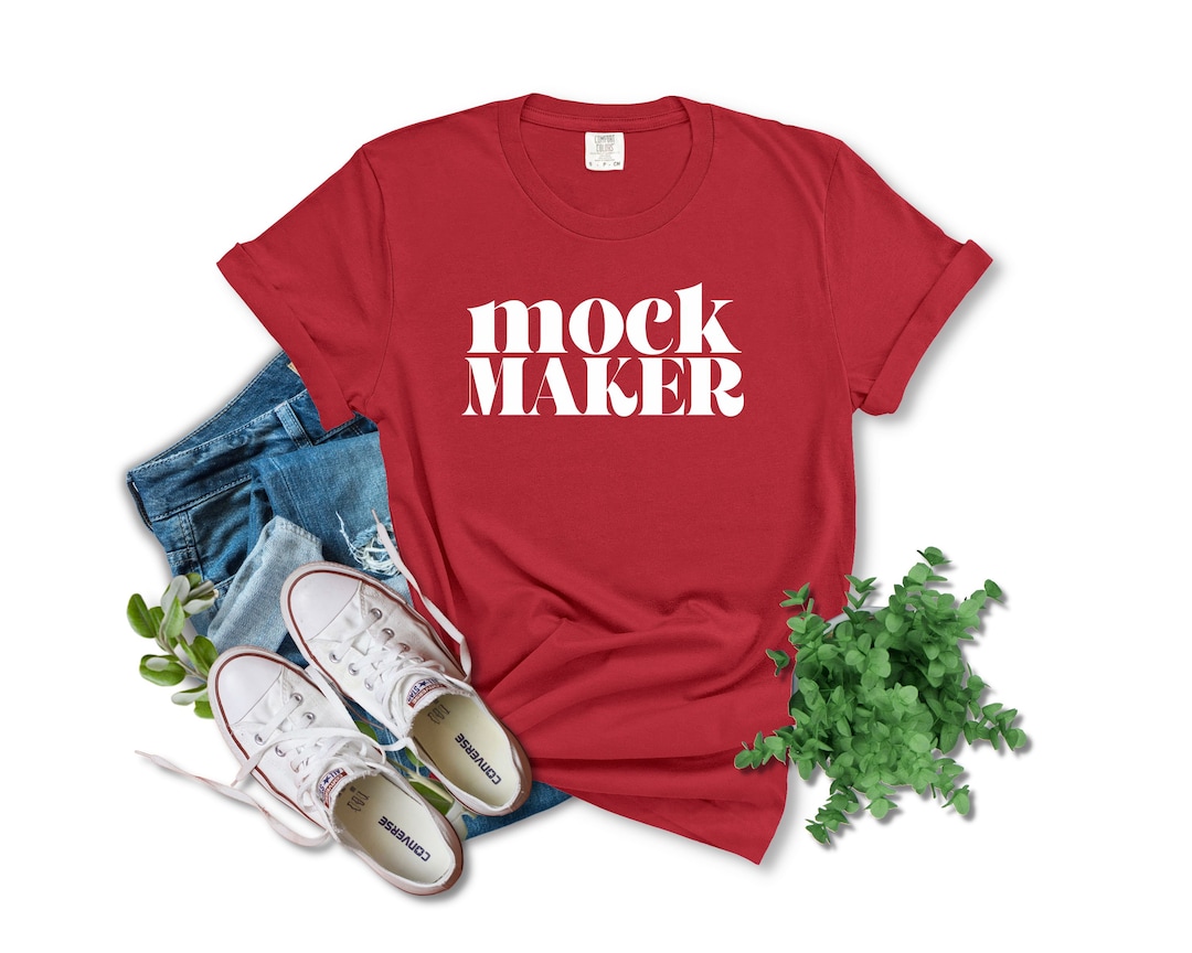 Red Comfort Colors Mockup, Comfort Colors C1717 Mockup, Comfort Colors ...