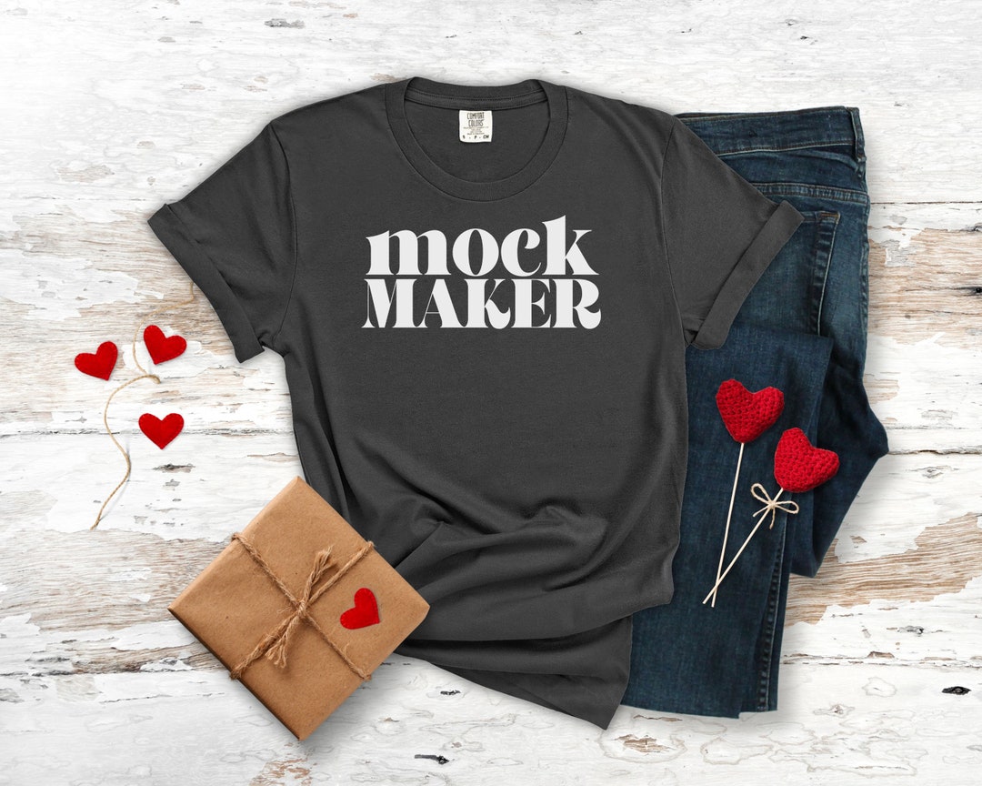 Graphite Comfort Colors Mockup, Valentines Day Tshirt Mockup, 1717 ...