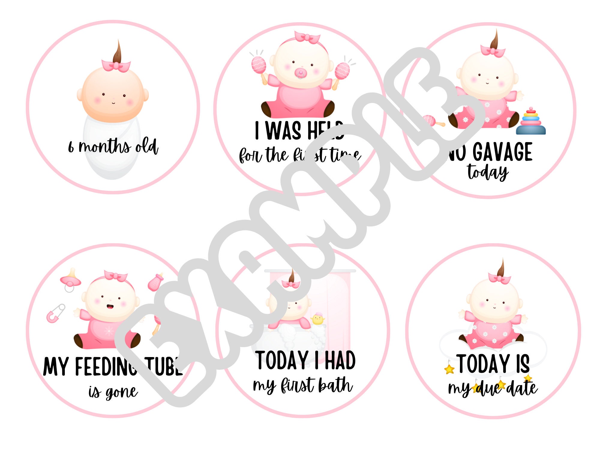 NICU Milestone Printables, Girl - Etsy