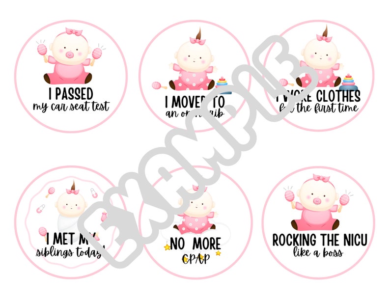 NICU Milestone Printables, Girl - Etsy