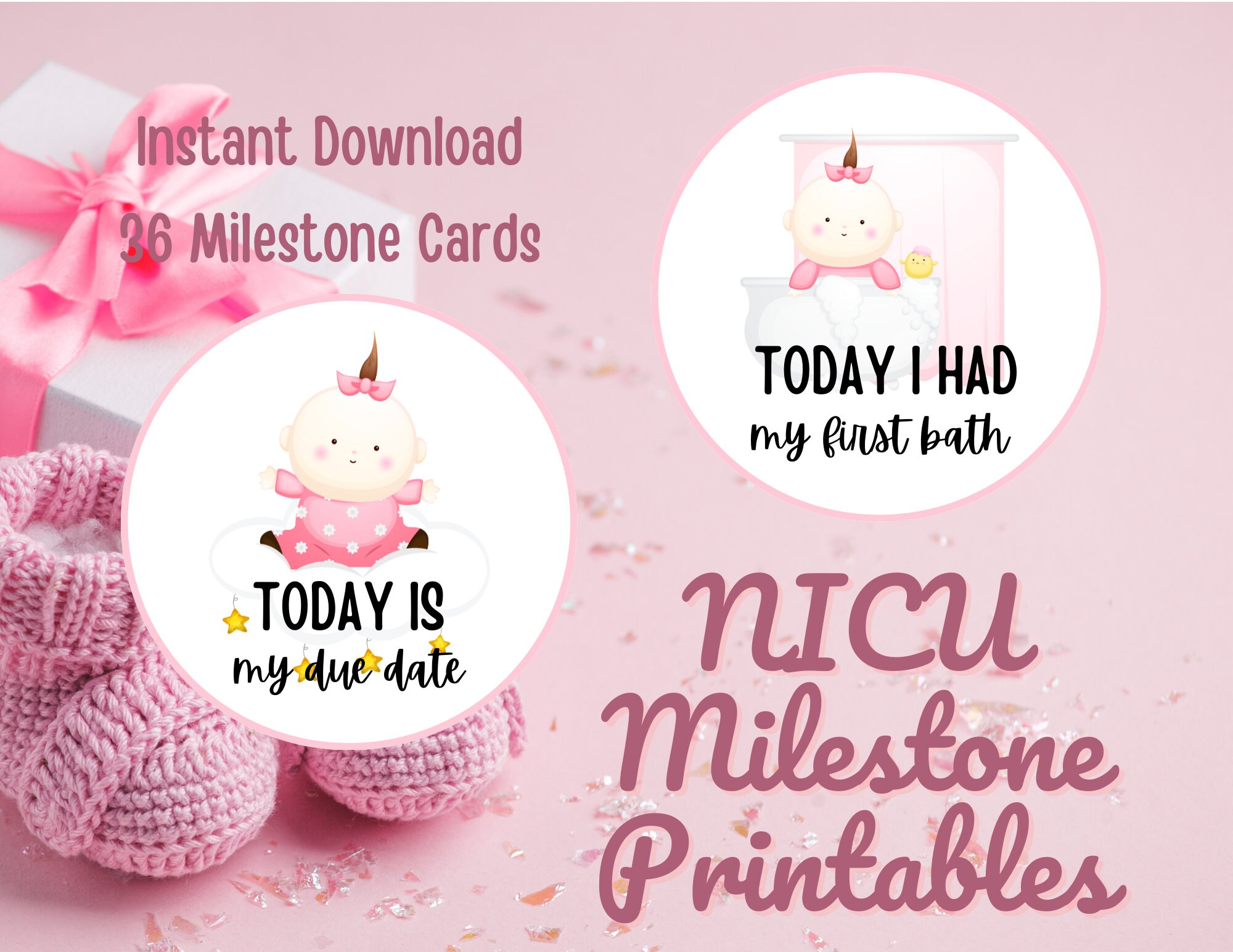NICU Milestone Printables, Girl - Etsy