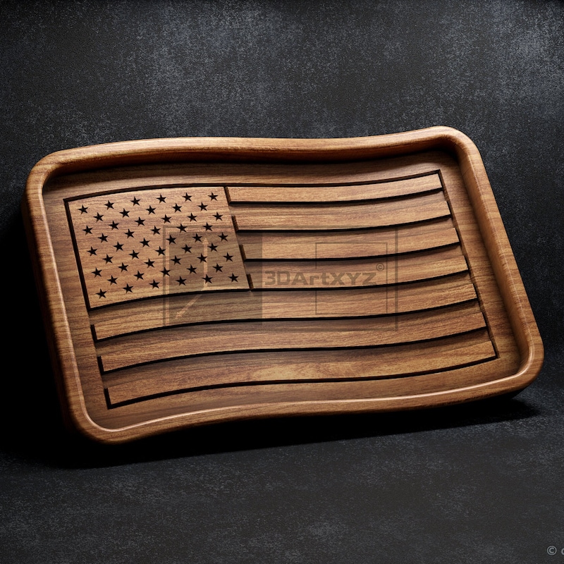 Wavy Wood Flag - Etsy
