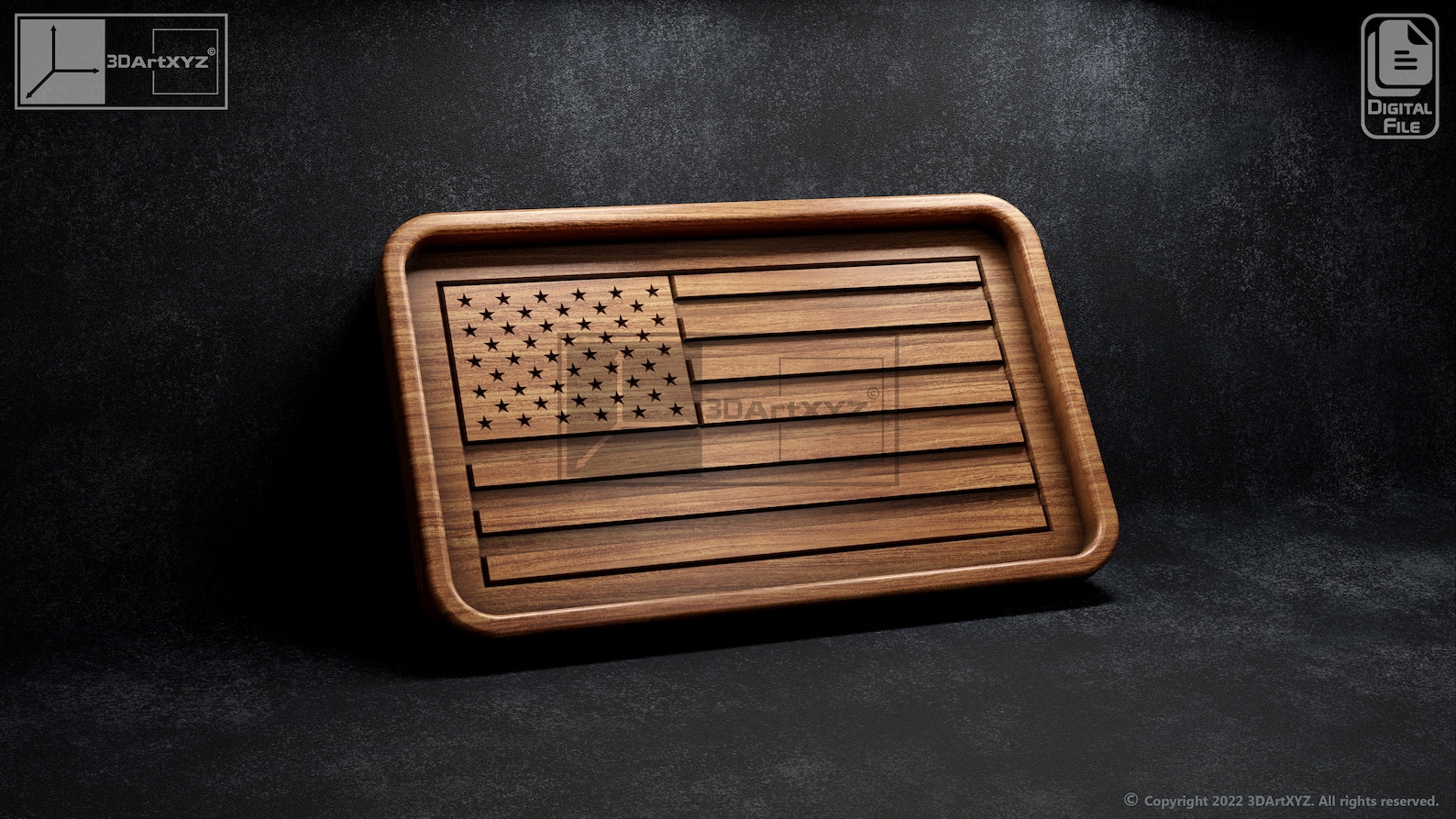 US Flag Trays Pack CNC Files for Wood svg Dxf Eps Ai - Etsy