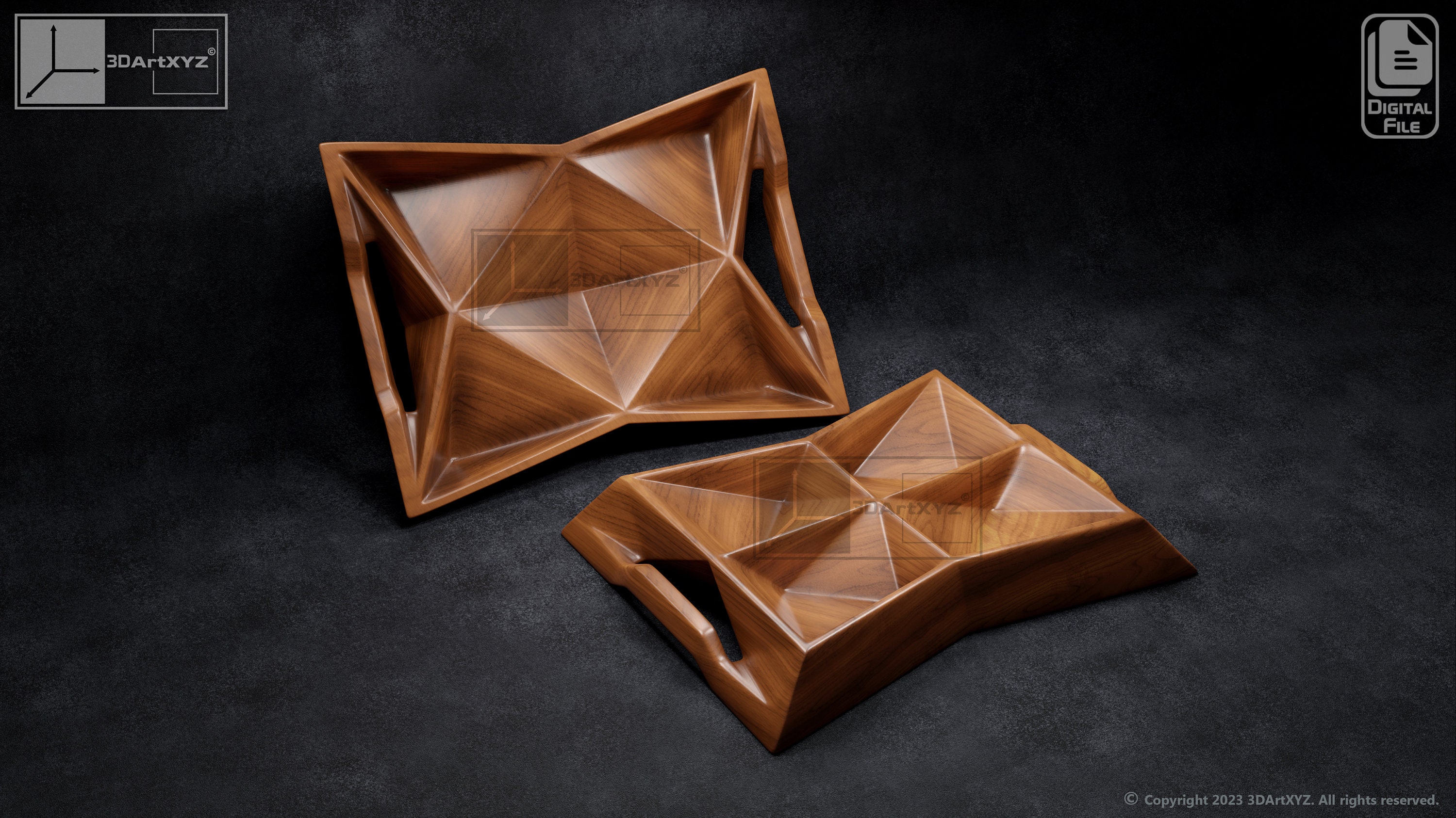 Double Sided Tray - CNC Files for Wood (STL) - Etsy