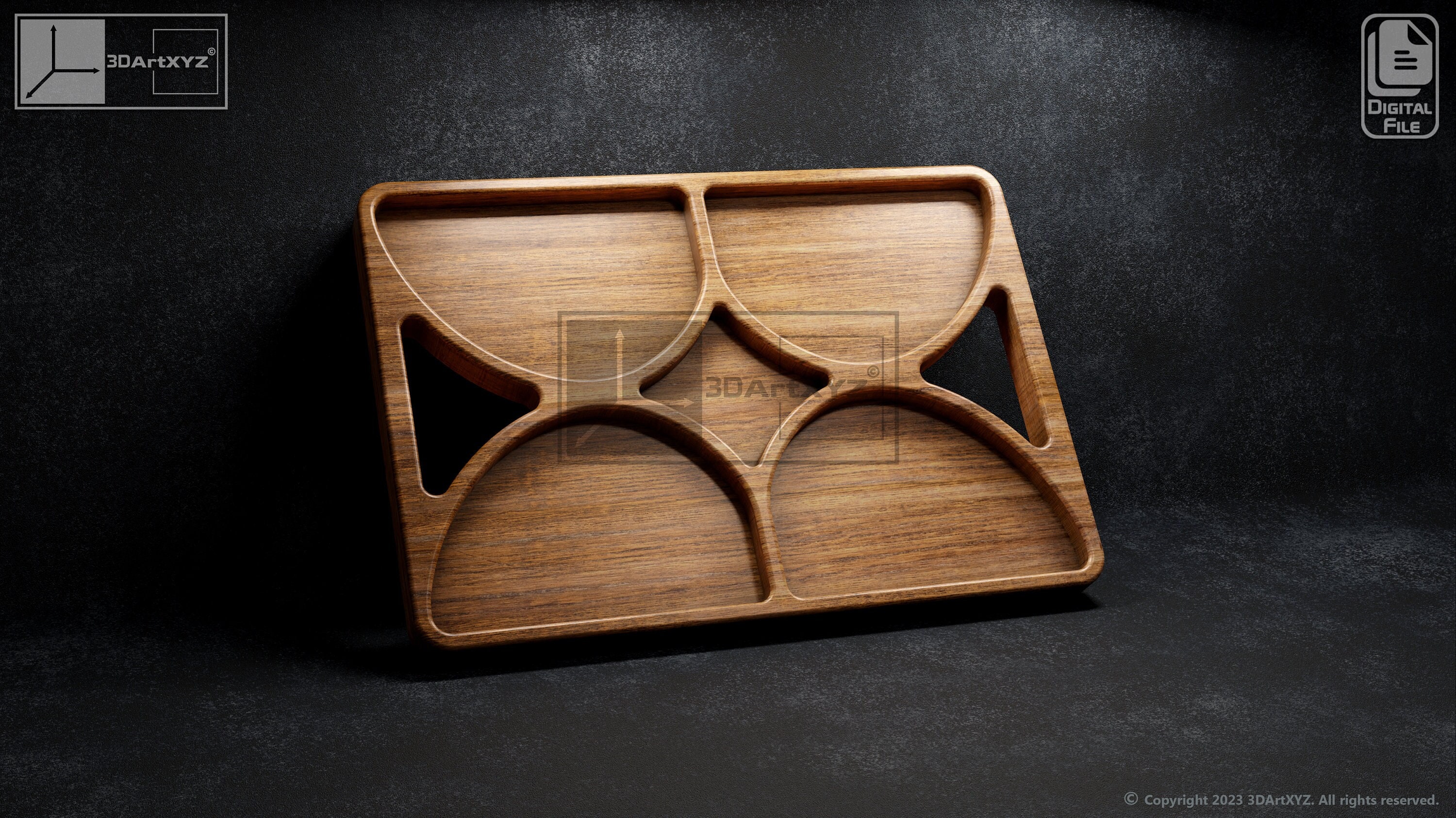 Serving Tray 3 CNC Files for Wood svg, Dxf, Eps, Ai, Pdf - Etsy