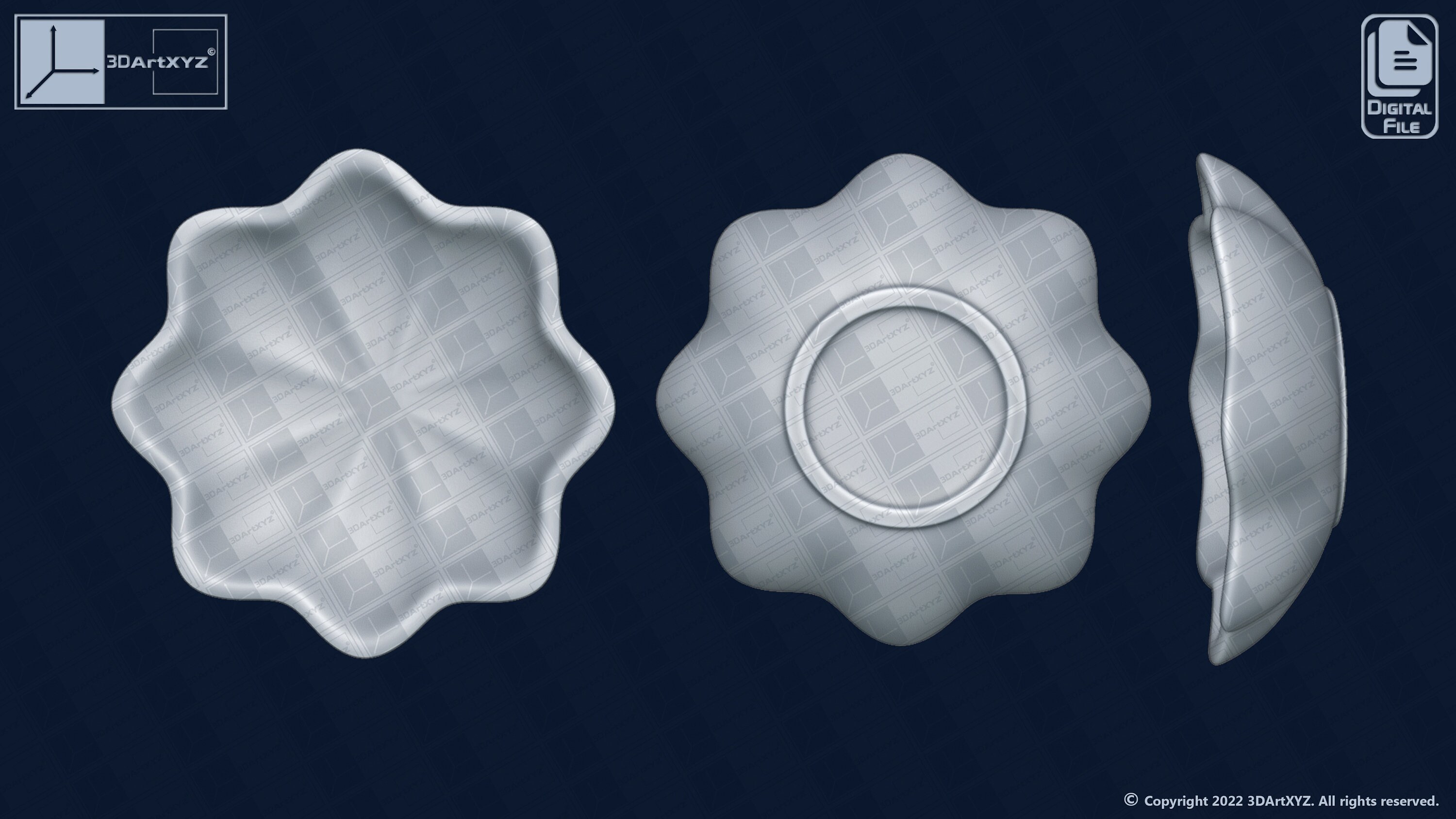 Octagonal Star Bowl CNC Files for Wood STL - Etsy