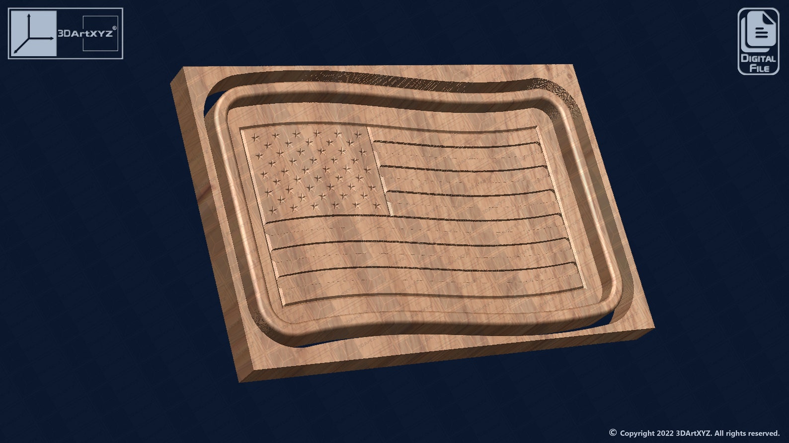 US Flag Trays Pack - CNC Files for Wood (svg, Dxf, Eps, Ai, Pdf) - Etsy